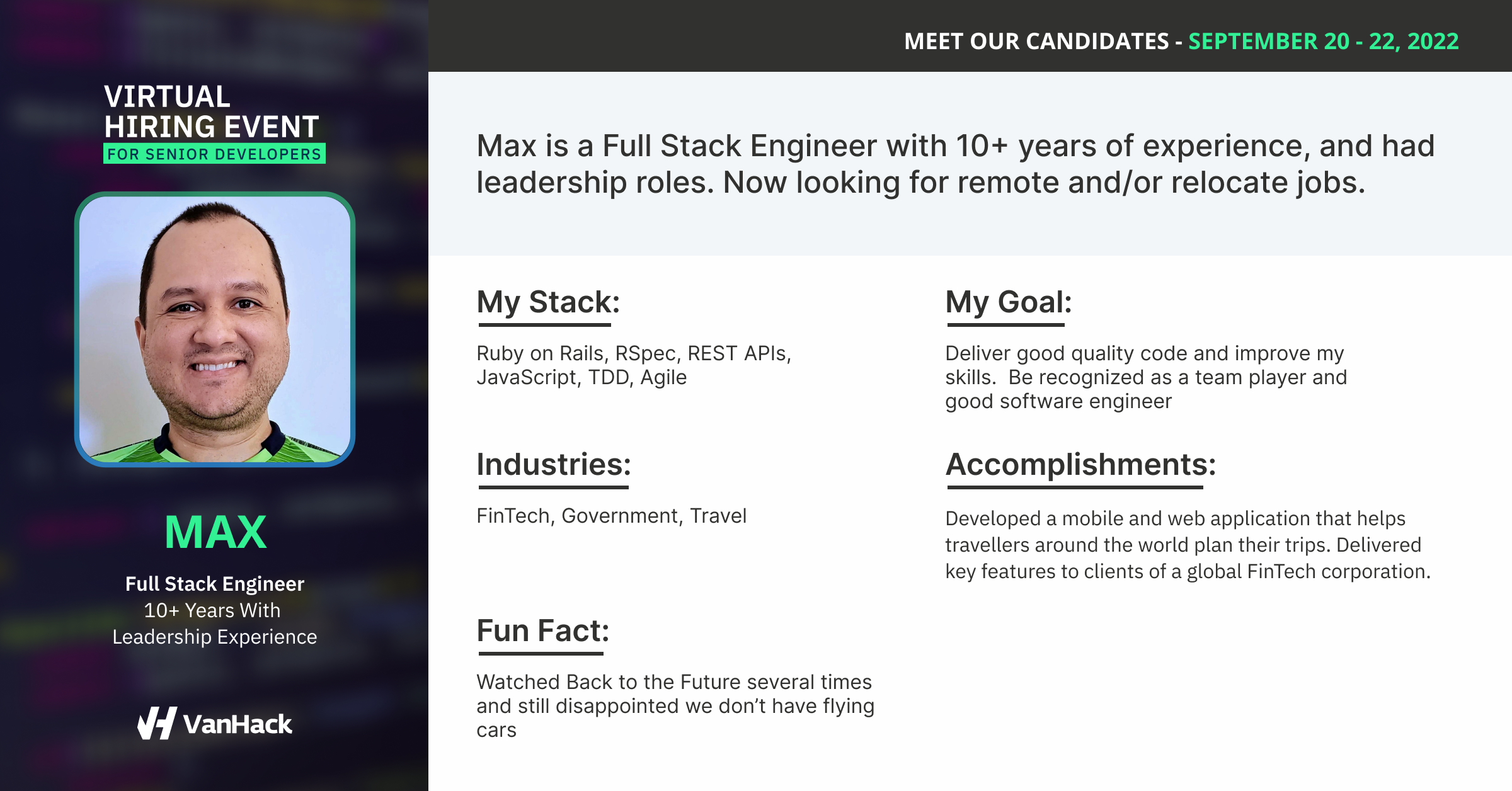 Top Senior Software Engineers For Hire | VanHack Senior Software Engineers